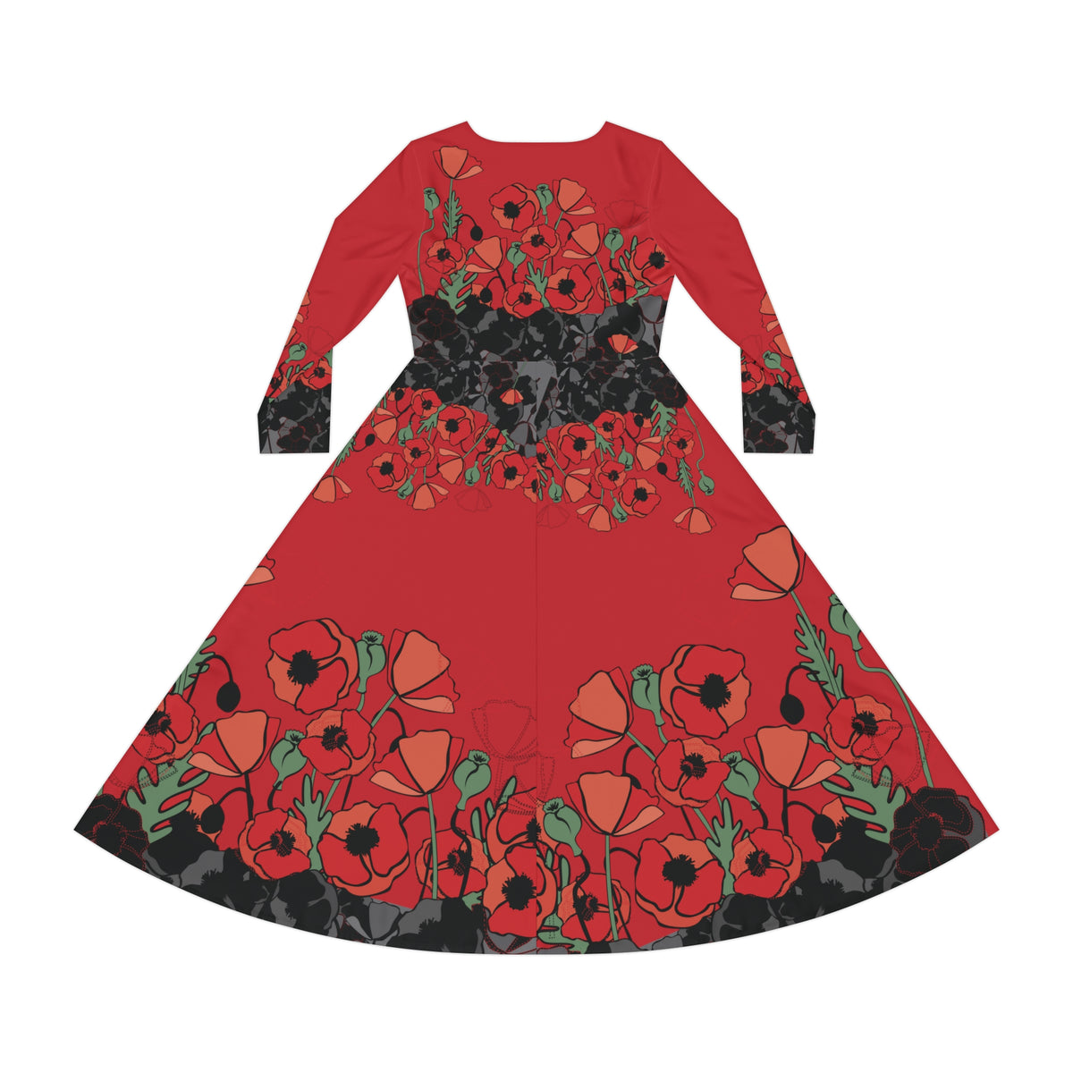 Poppy Dress - Red – Cherrywood Fabrics