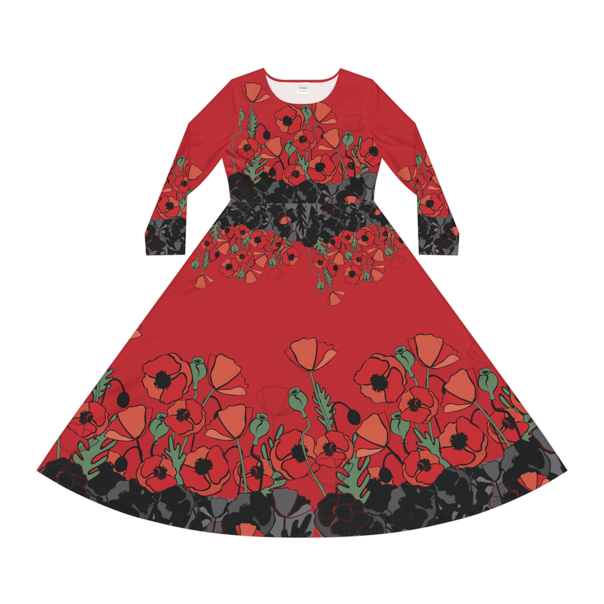 Poppy Dress - Red – Cherrywood Fabrics
