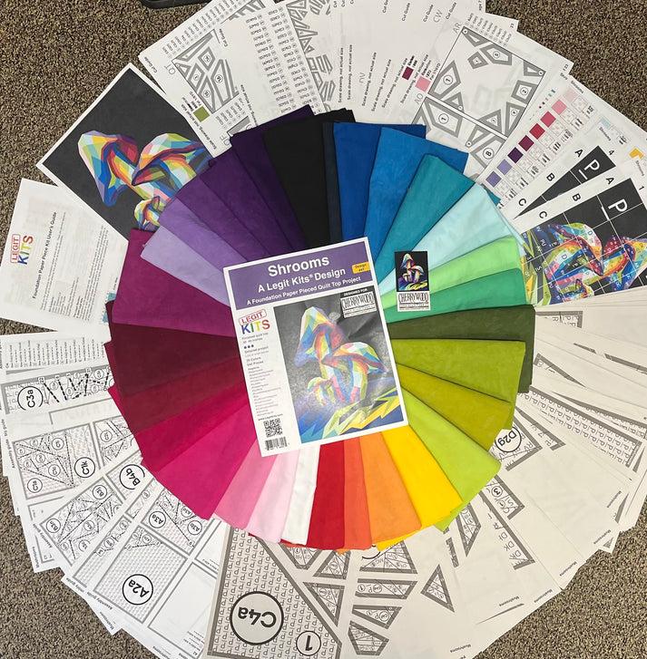 Shrooms Pattern with Foundation Papers – Cherrywood Fabrics