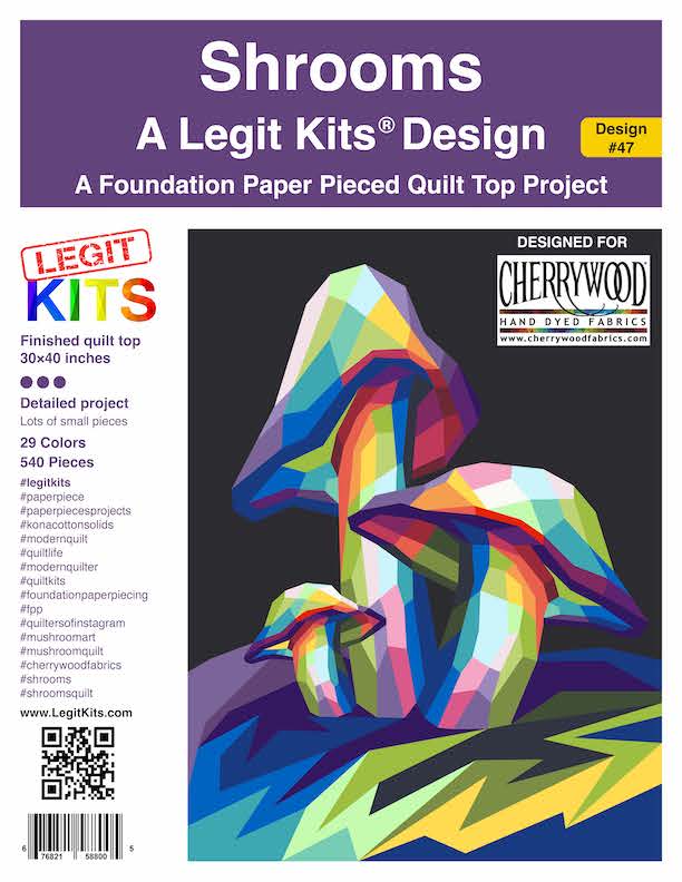 Shrooms Pattern with Foundation Papers – Cherrywood Fabrics